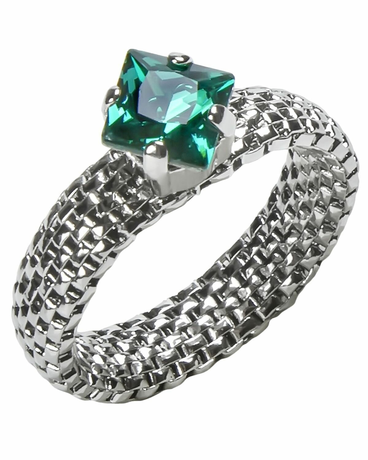 Кольцо, кристаллы Swarovski, искусственный камень