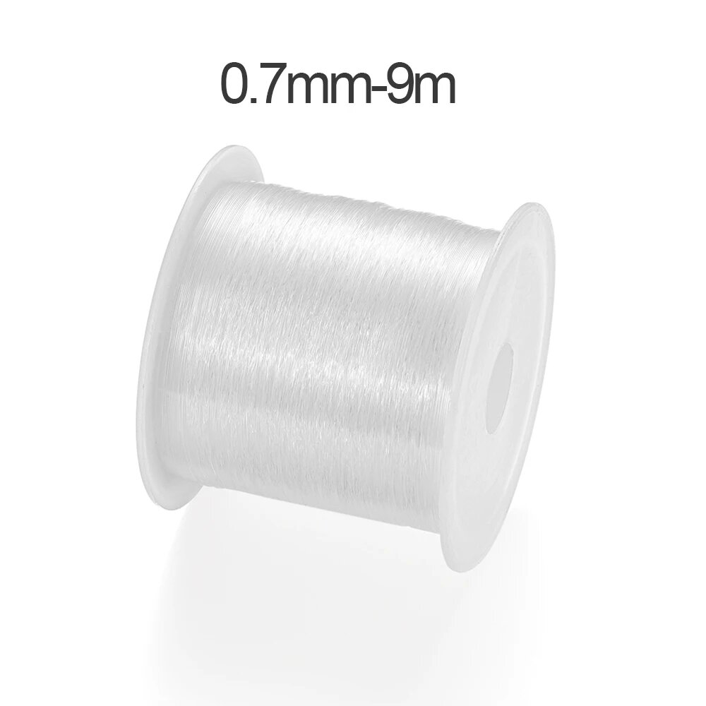 Белая резиновая леска 0.7mm-9m для бисероплетения