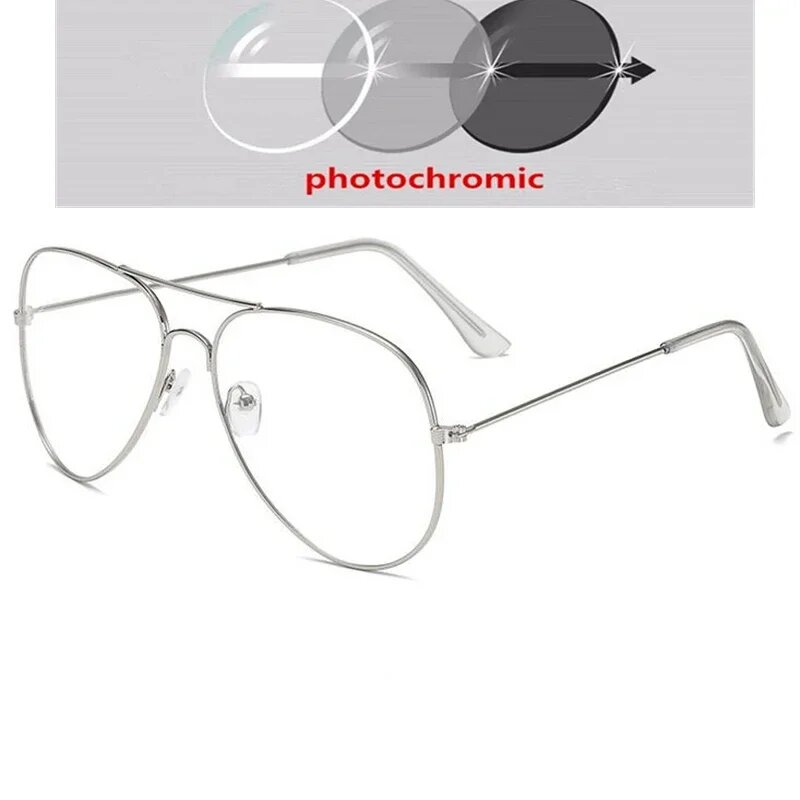 Фотохромные очки Photochromic Gray, серые, Custom Prescritpion