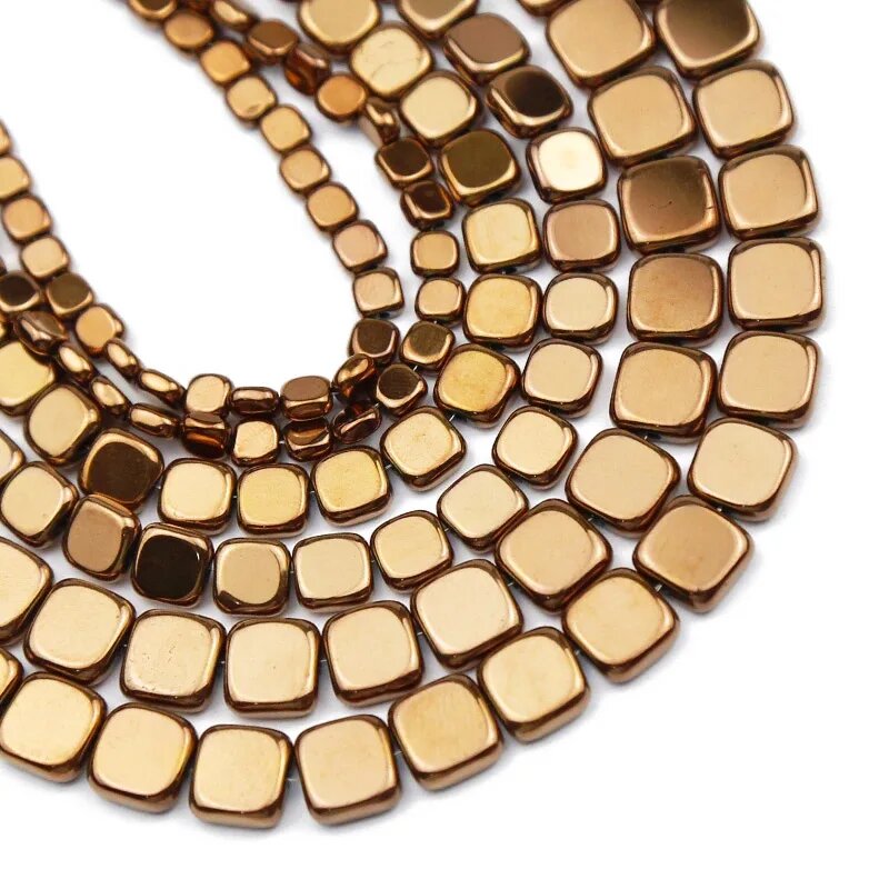 Гематитовые бусины ZHBES 4/6/8 мм синие, зеленые 8MM About 48pcs, Copper