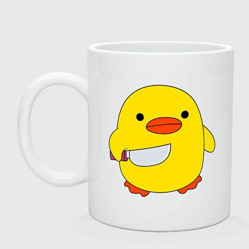 Утка С ножом кругляш Керамическая кружка