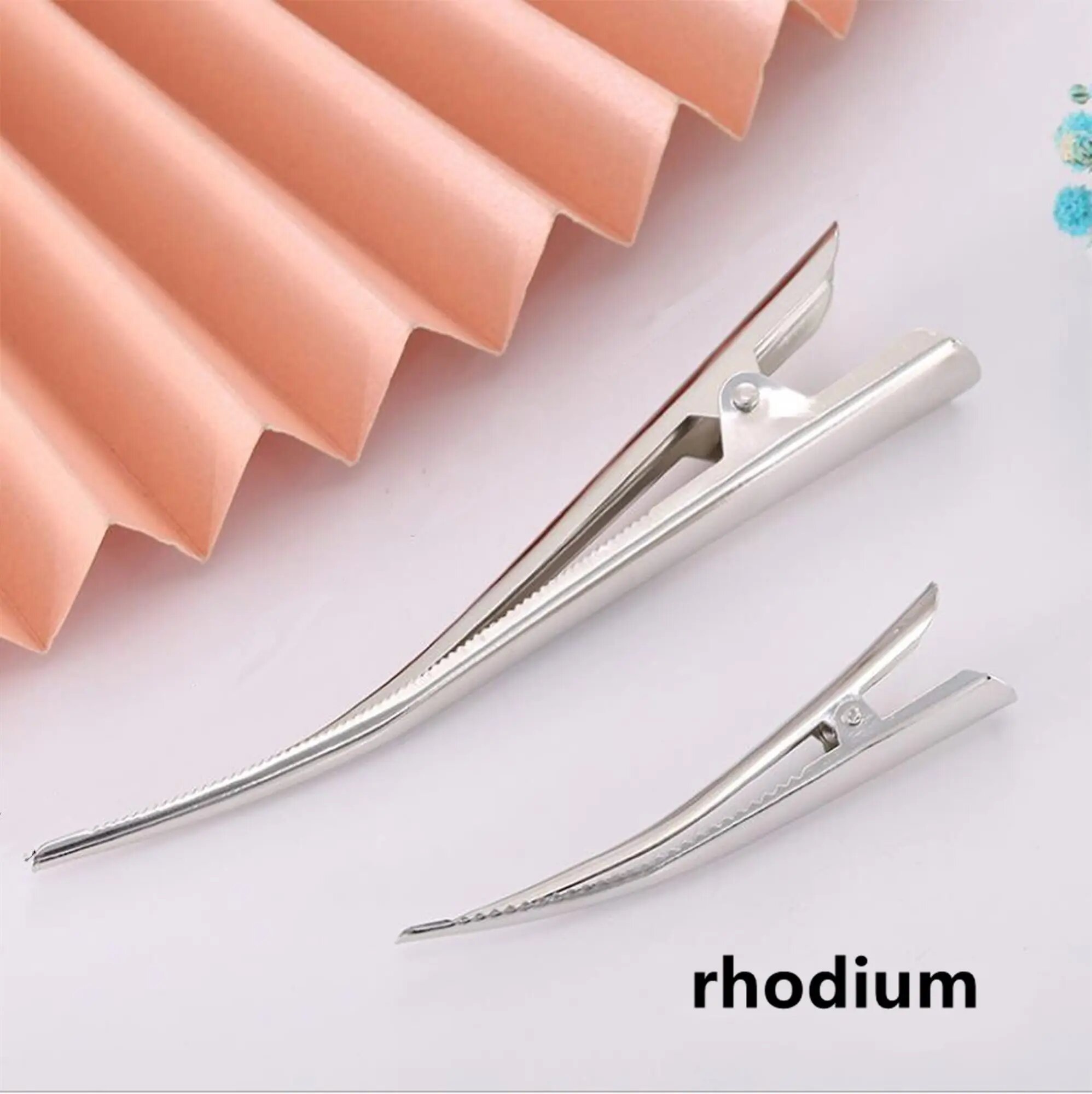 Серебристые зажимы для бижутерии 7.45cm (10шт)