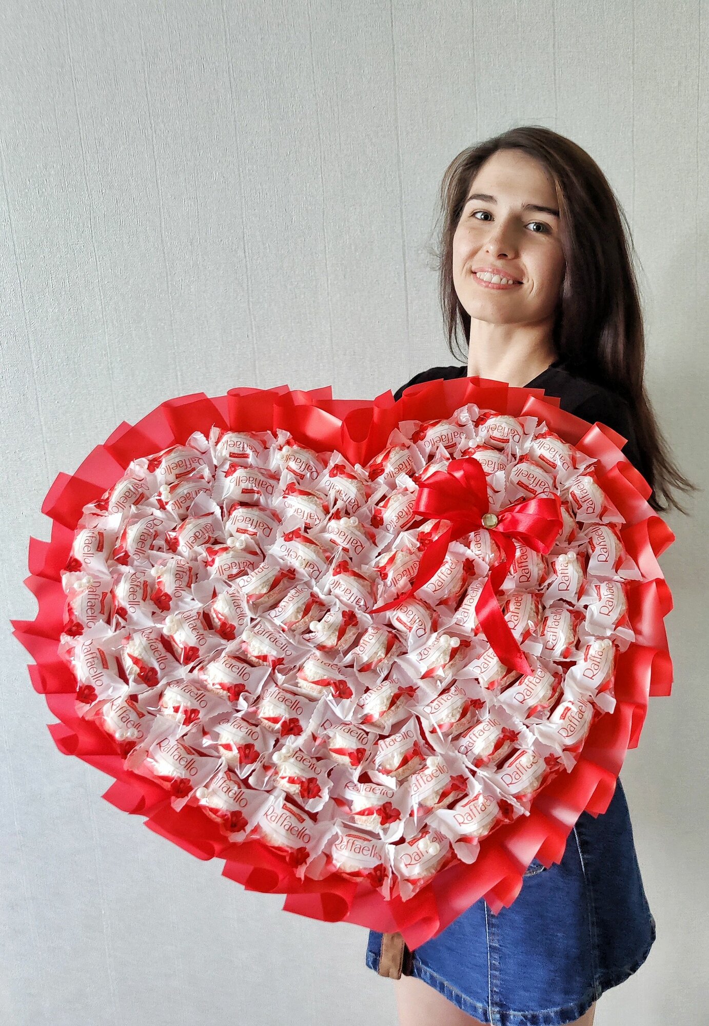 Букет из Raffaello в виде сердца — фото 1