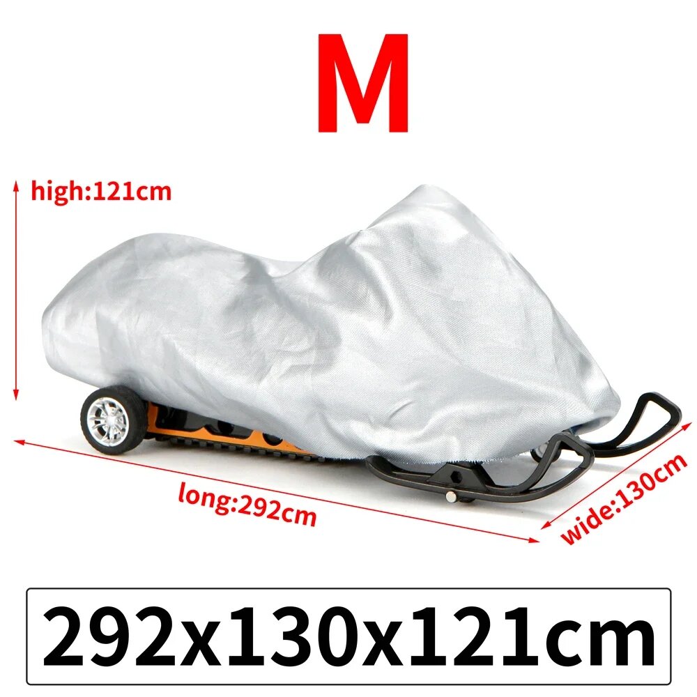 1 шт. Универсальный водонепроницаемый пыленепроницаемый многофункциональный чехол для трейлера саней зимний серебристый чехол для снегохода мотоцикла M