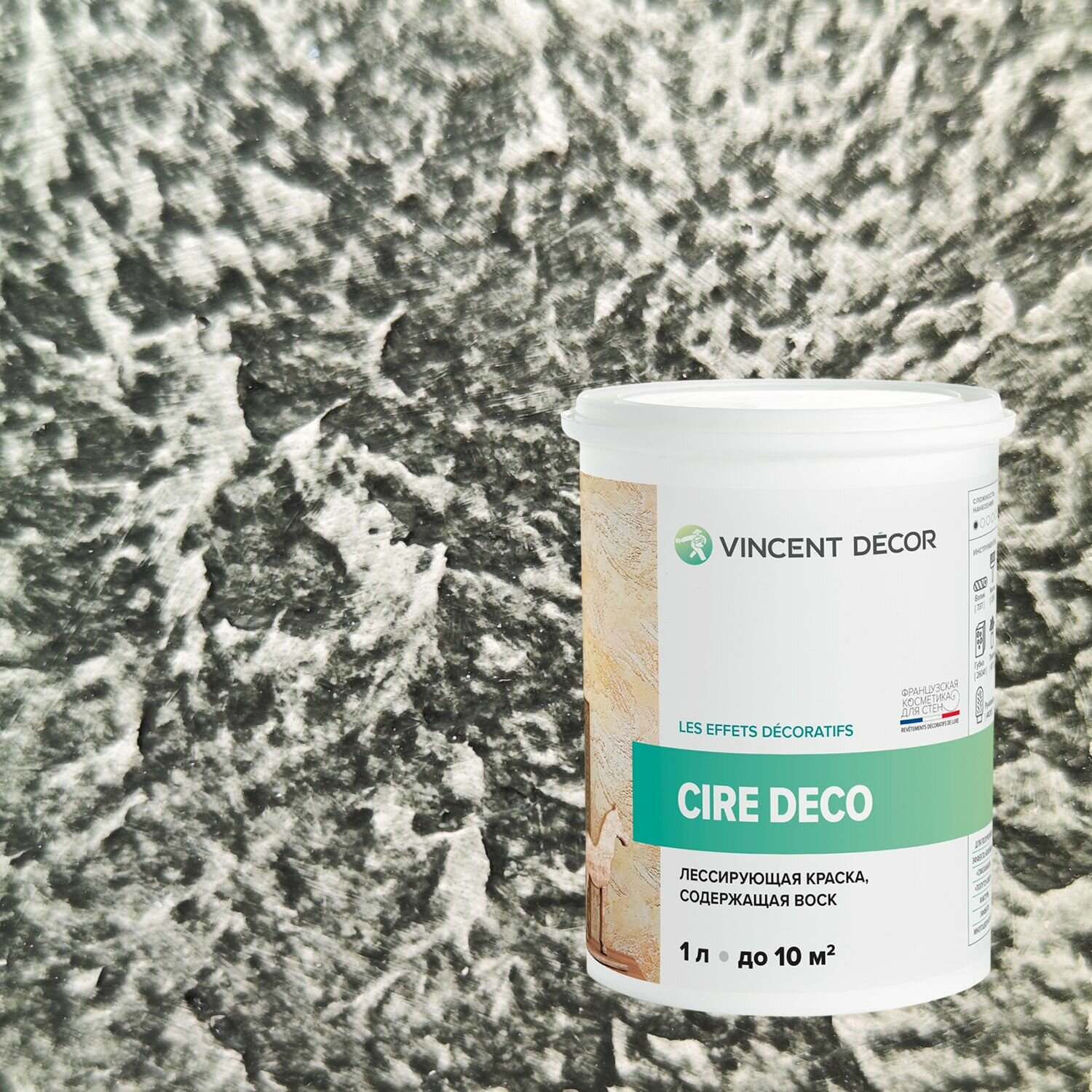 Краска декоративная лессирующая с воском Vincent Decor Cire Deco (1л) 51220