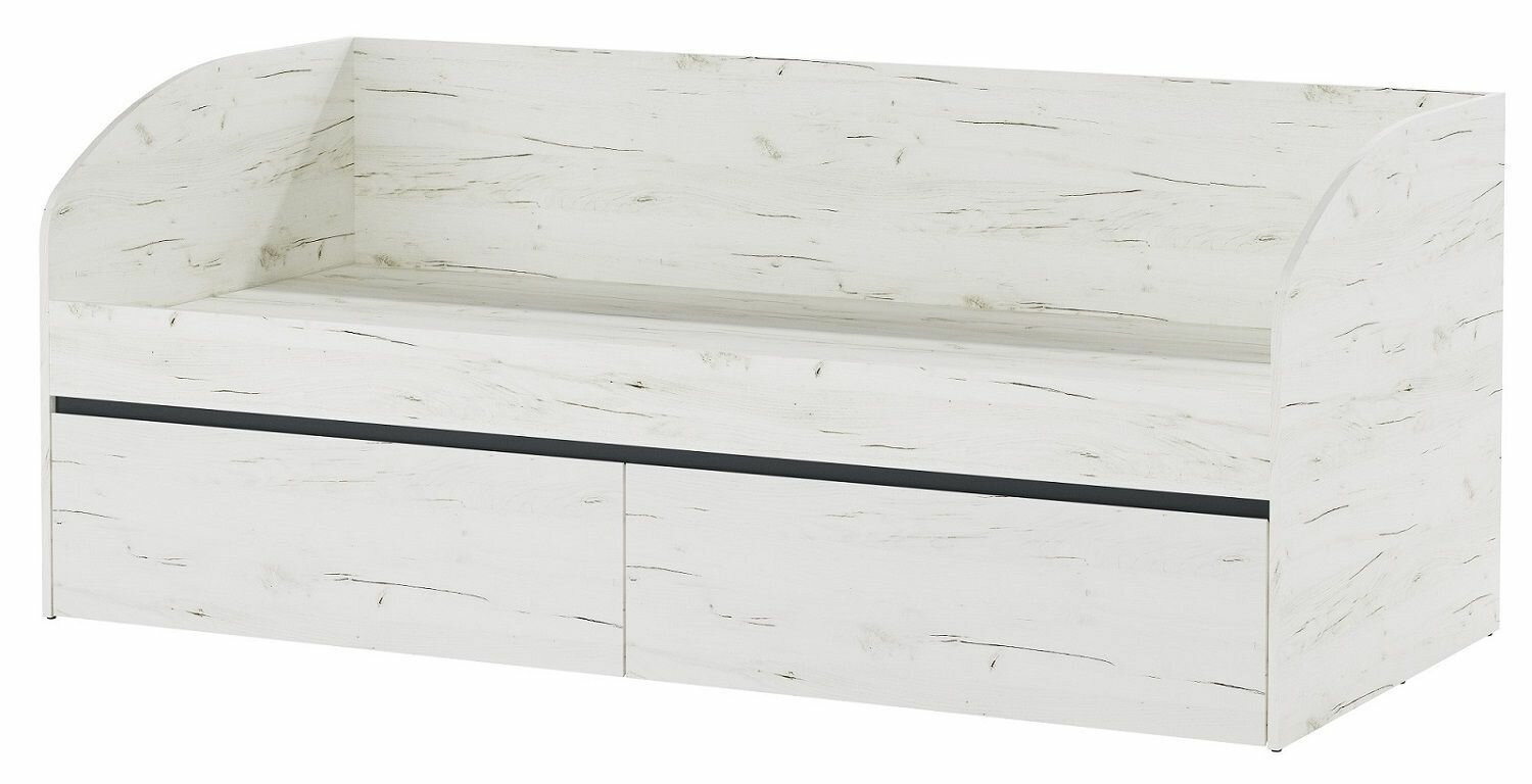 Гретта Кровать-софа Крафт белый-Антрацит + гретта Набор из 2-х ящиков к кровати-софе Крафт белый (Памир)