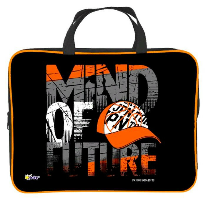 Папка школьная А-4 текстиль, на молнии, ручка-тесьма, Оникс "Рыжая кепка" ПМД 2-20