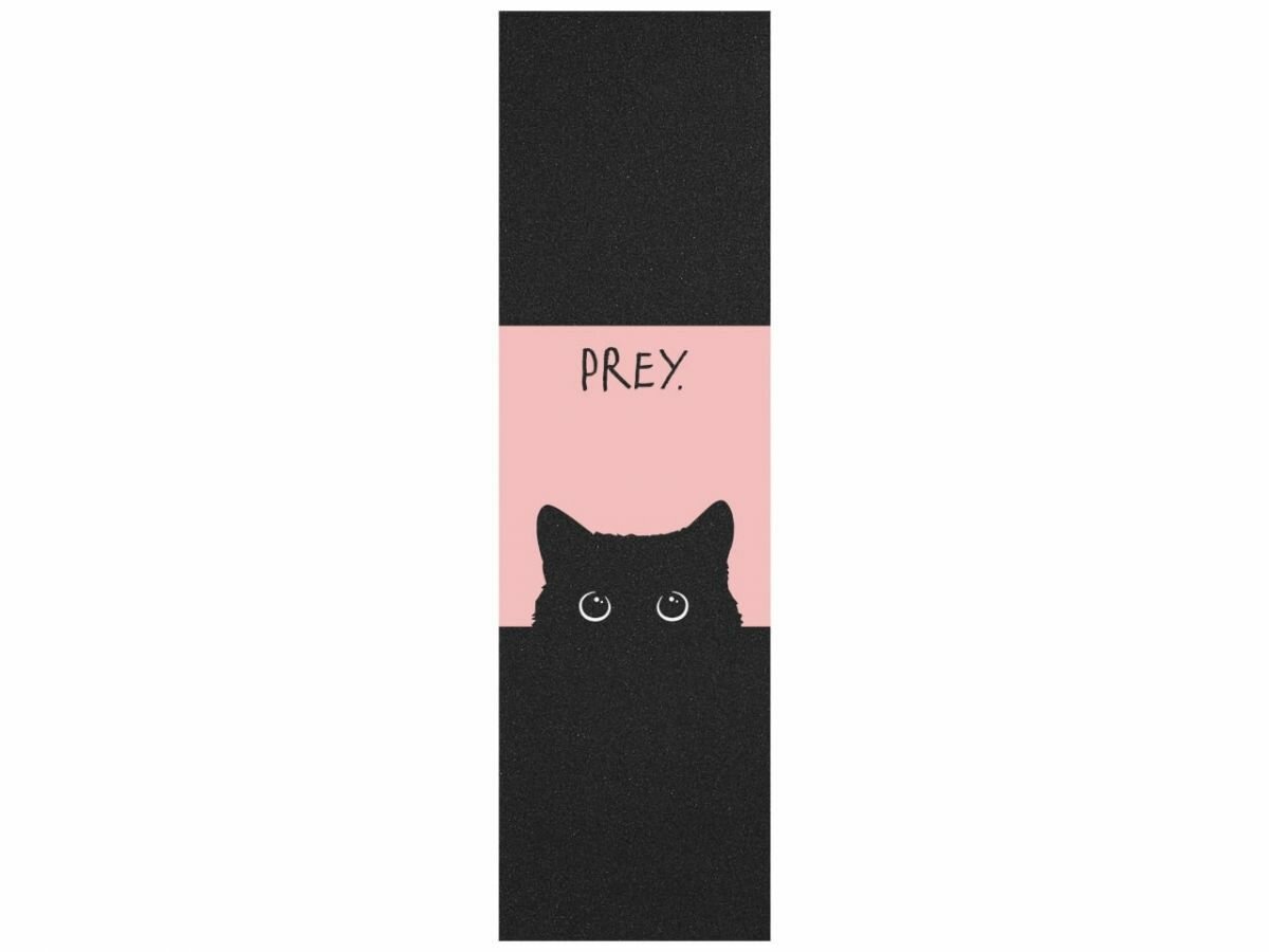 Шкурка для трюкового самоката Prey Griptape Cat V2 7x24 black