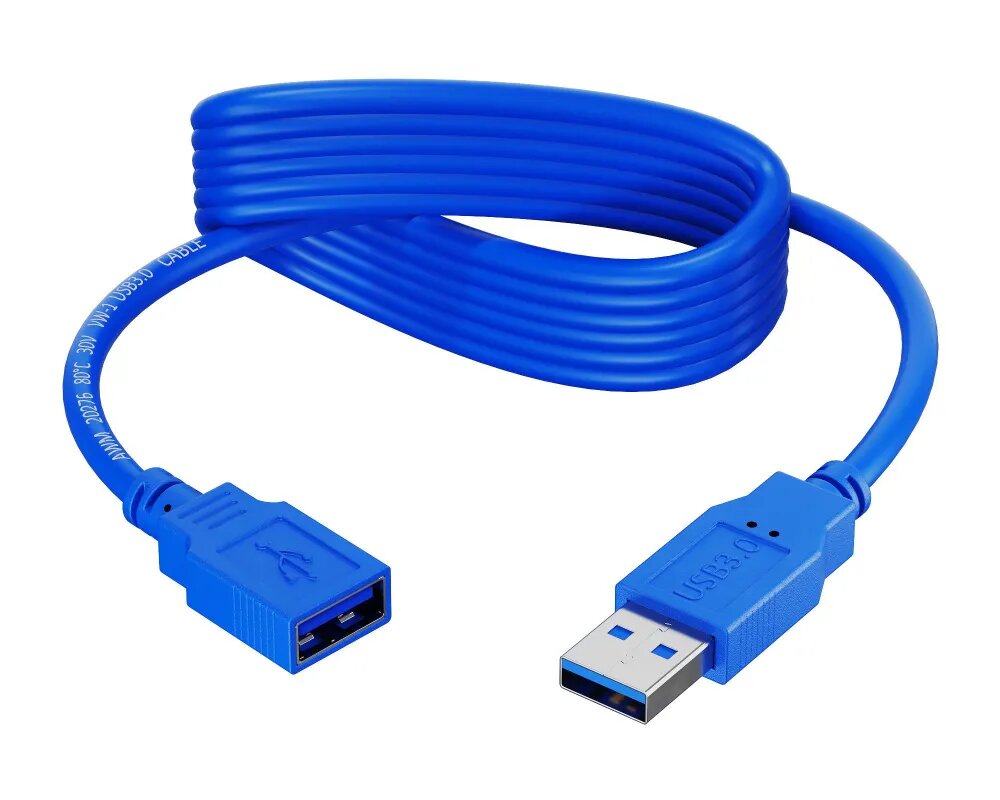 Кабель удлинитель GSMIN A84 USB 3.0 (M) - USB 3.0 (F) (3 м) (Синий)