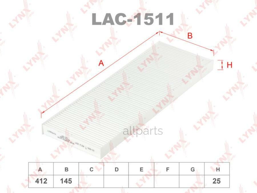 LYNXAUTO LAC-1511 Фильтр салонный