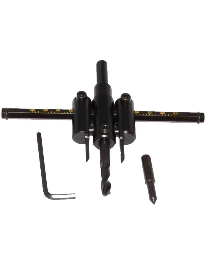 Сверло круговое регулируемое "балеринка" 30-120мм по дереву Titan