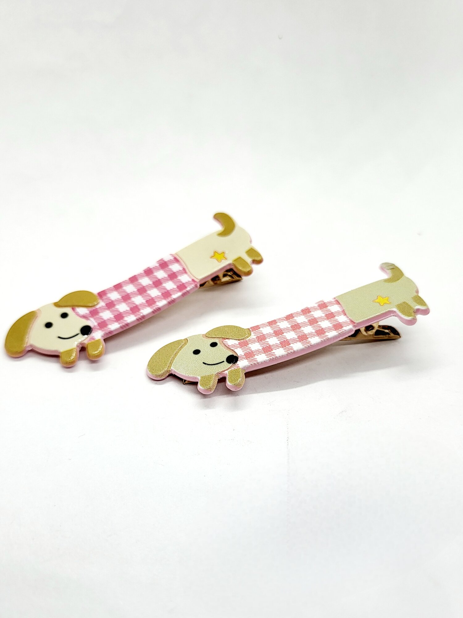 Забавные зажимы VERBA "Собачка Жорик", для девочек, металл/каучук, 2 шт