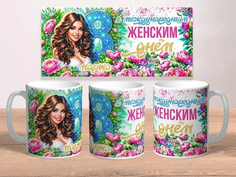 Кружка, с международным женским днем