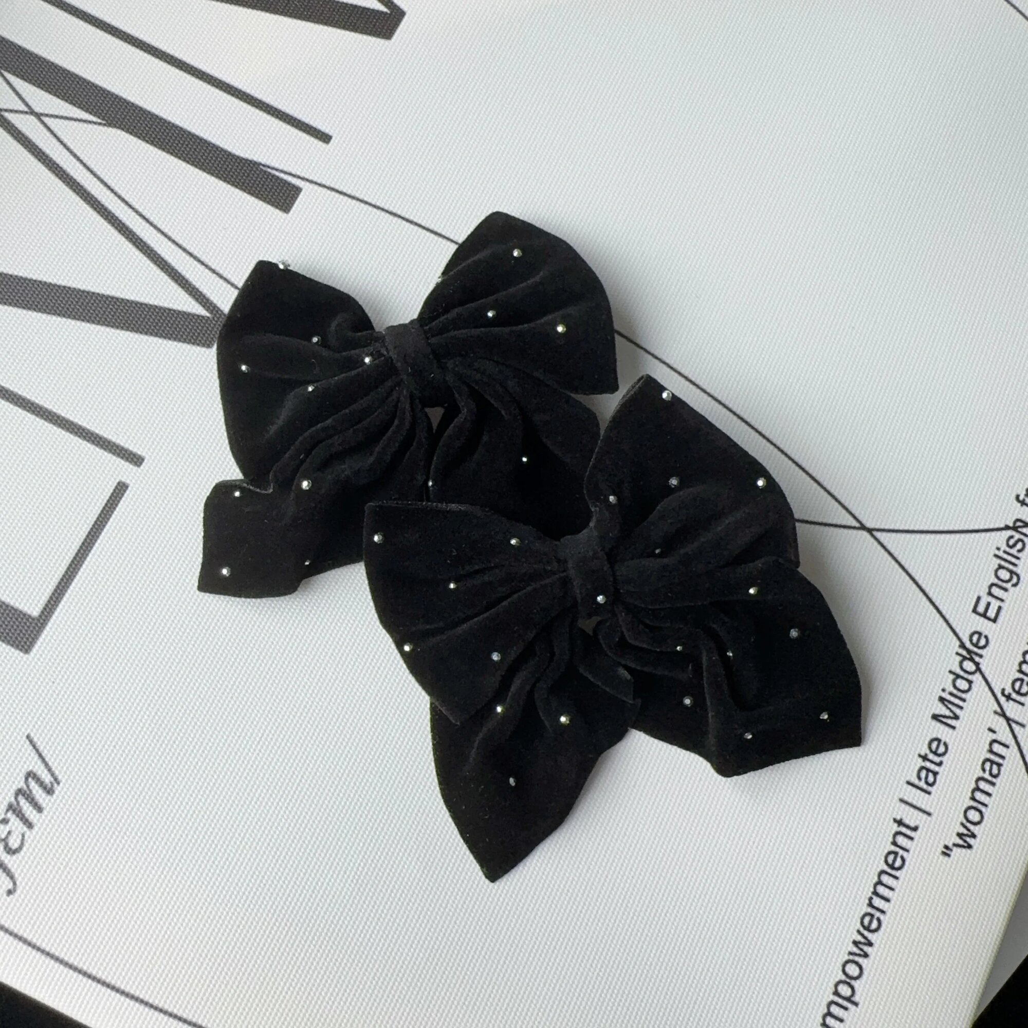 Черные заколки для волос CUTE BOWS FJ129-4