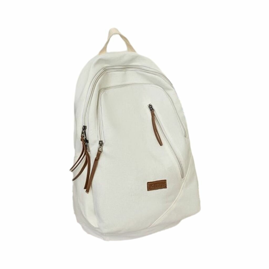 Американский винтажный рюкзак для студентов - белый