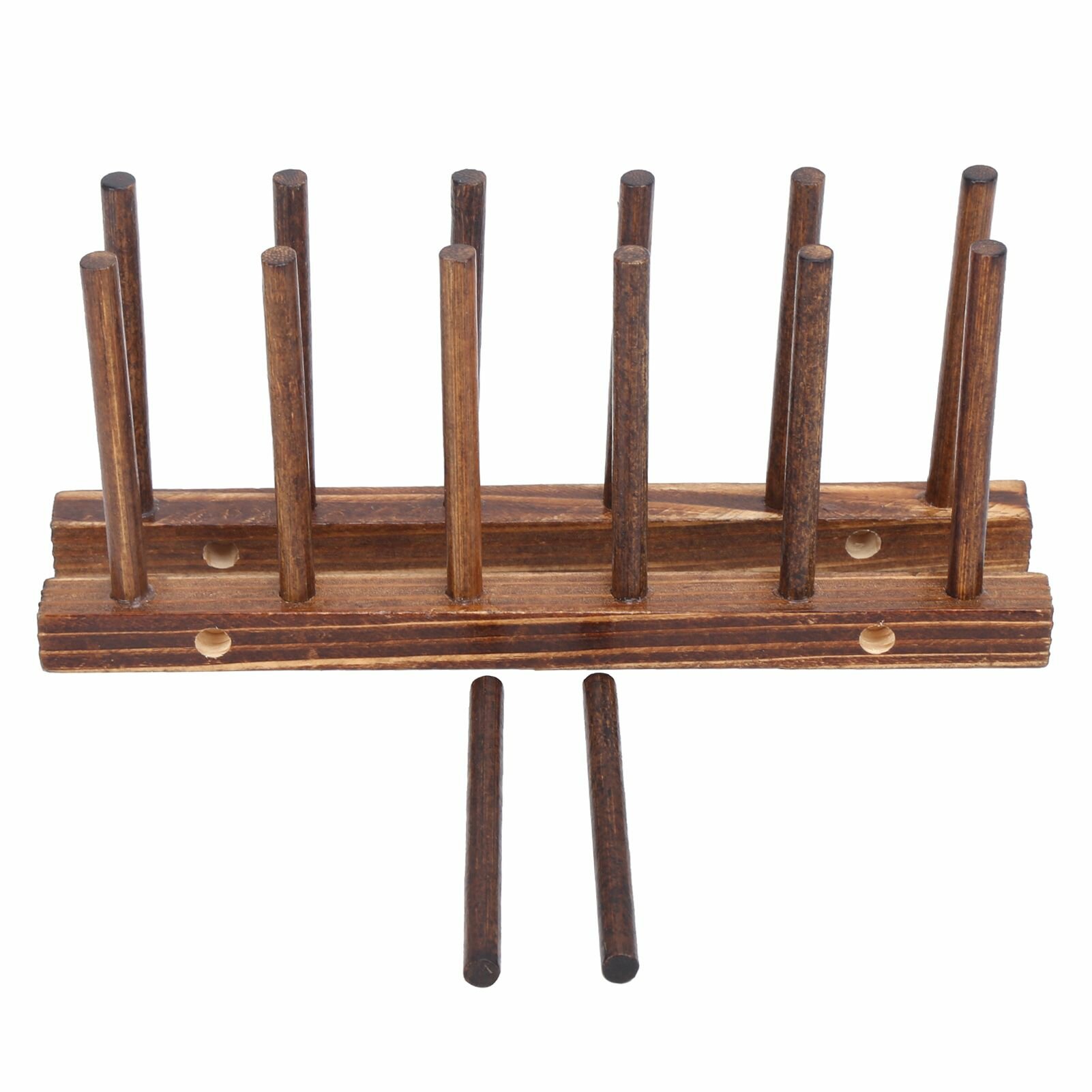 Экологичный устойчивый складной стенд для посуды, из экологичной древесины, компактное хранение, подходит для тарелок, стаканов и разделочных досок