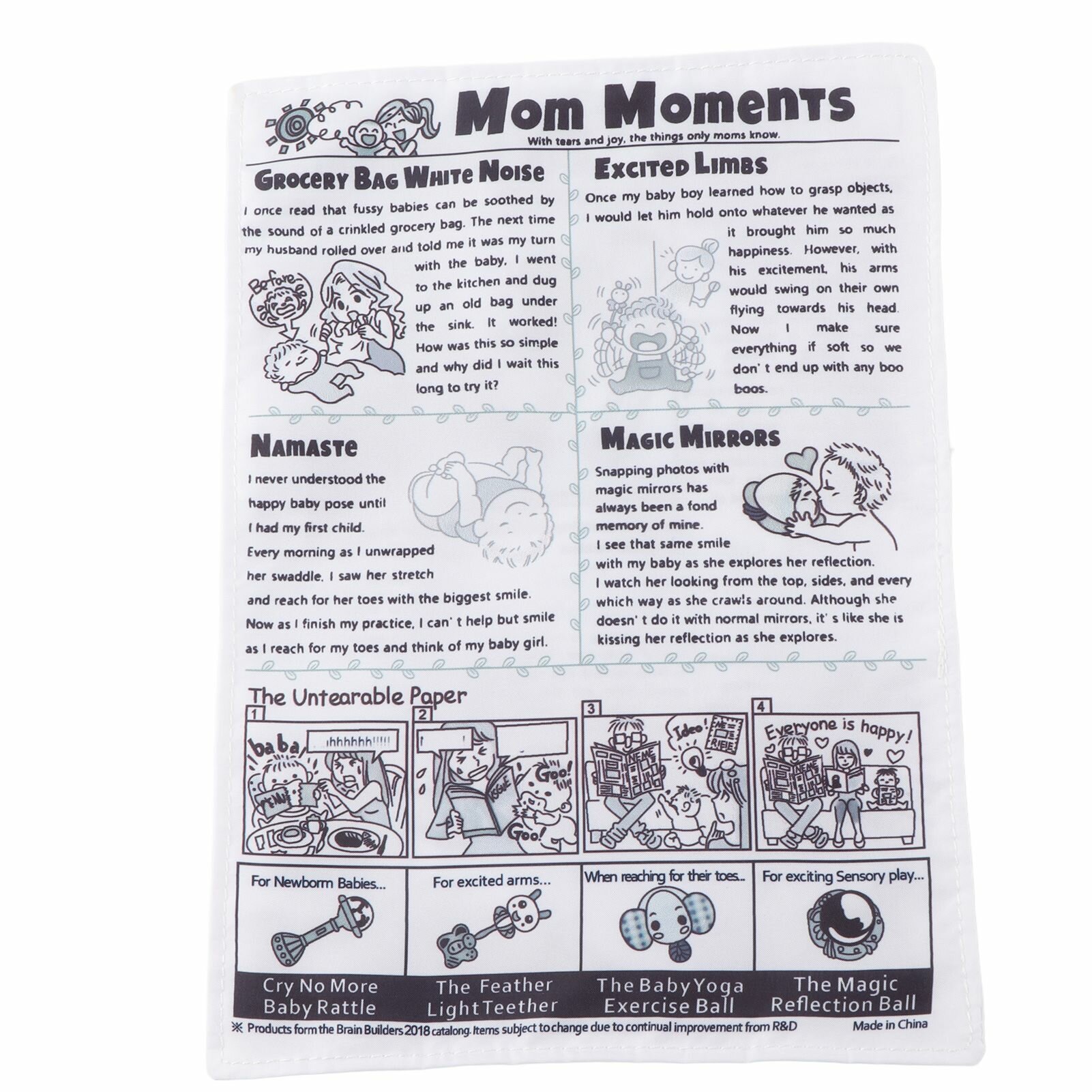 Тканевая книга для младенцев, звуковая бумага, первая тканевая книга для детей, газета для раннего образовательного взаимодействия, черно-белая газета