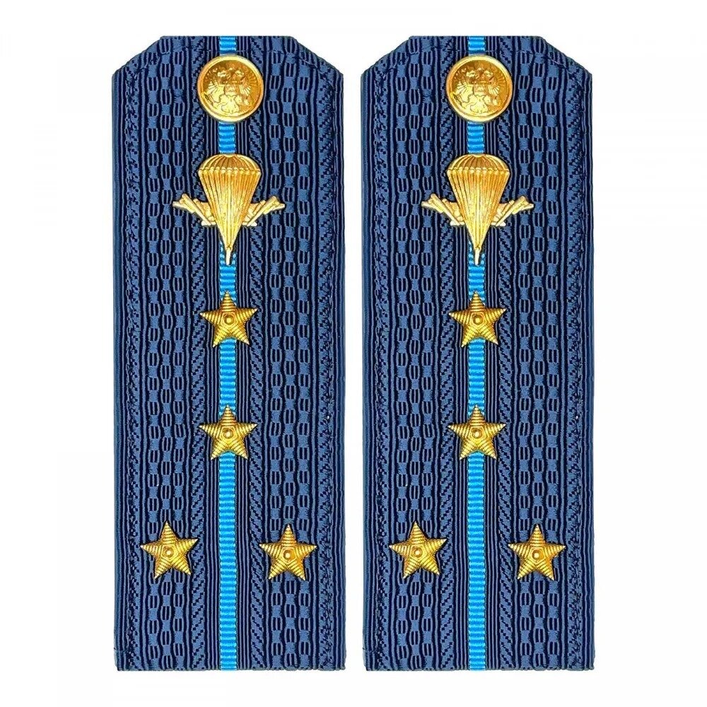 Погоны Вдв синие Капитан в сборе Пластиковые