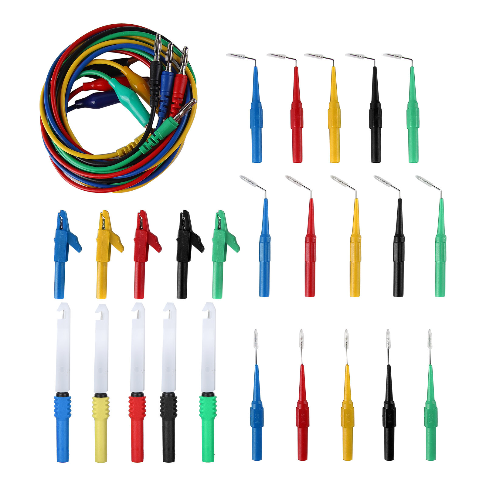 JT8036‑2 Комплект тестовых проводов для мультиметра, многофункциональный испытательный провод, водонепроницаемый тестовый щуп