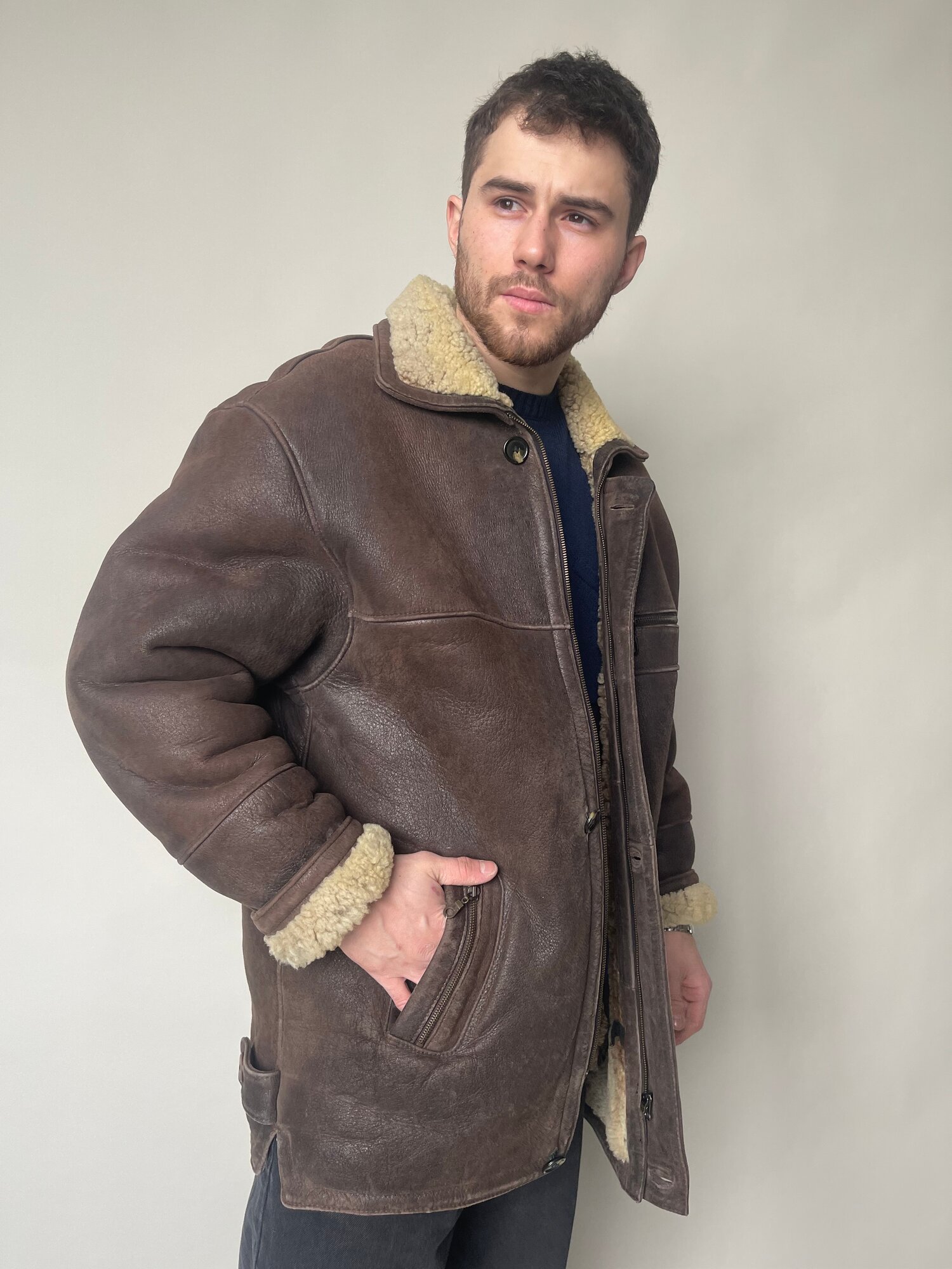 Дубленка мужская натуральная р.48-50 /12194/