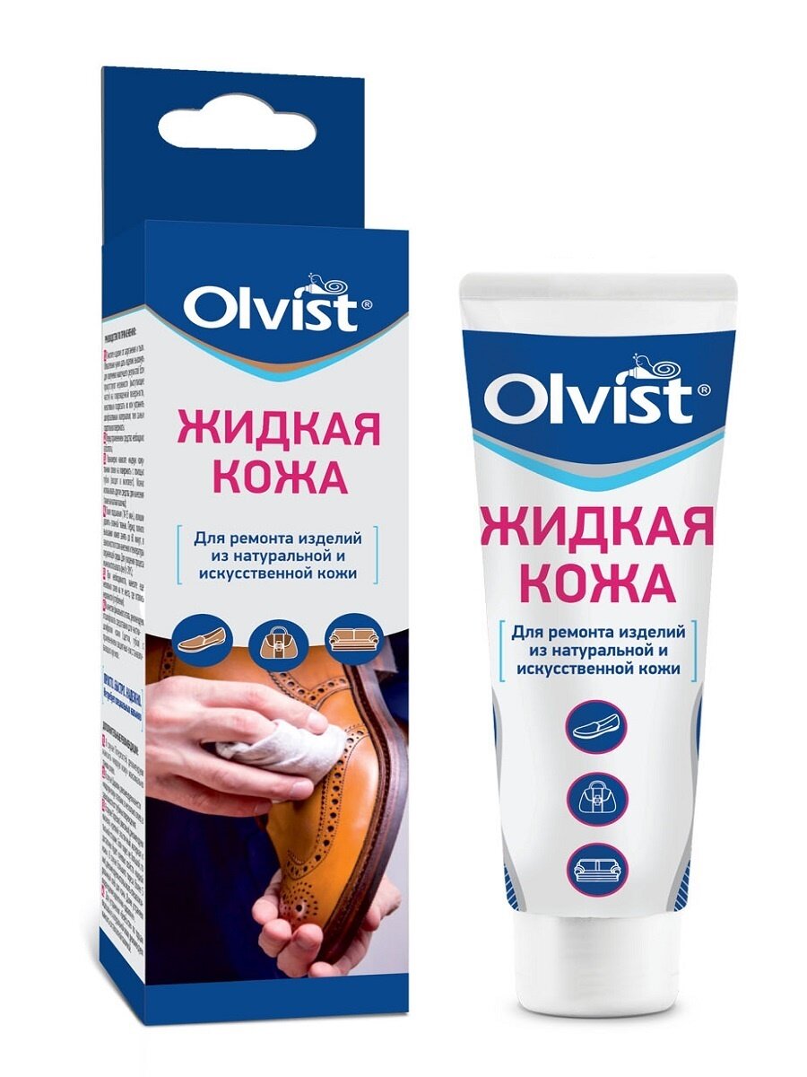 Жидкая кожа для гладкой кожи 30 мл, коричневый Olvist