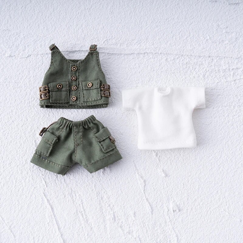 Комплект одежды OB11, рабочая одежда для мальчиков и девочек, крутая одежда специального назначения с футболкой с коротким рукавом для куклы 1/12 BJD