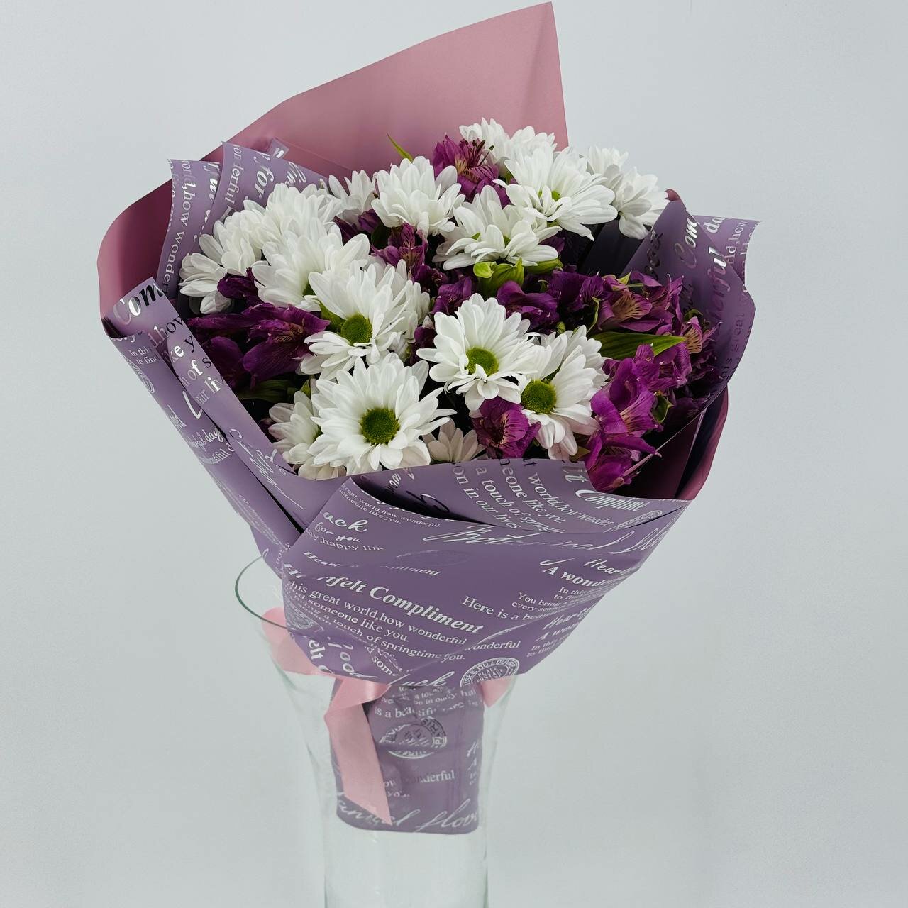 Букет из Хризантемы и альстромерии