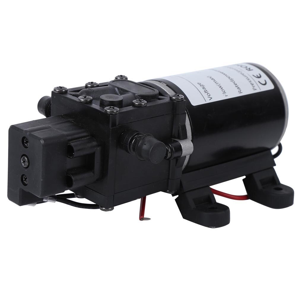 Интеллектуальный мембранный насос высокого давления, DC12V, 120 Вт, 7 л/мин, 10 мм, правый выход воды, 18 В, двигатель