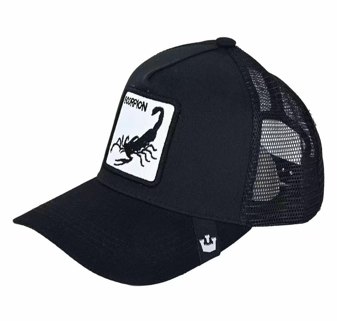 Бейсболка с изображением животных, солнцезащитная сетка, вышитая, черная пантера, петух, лев