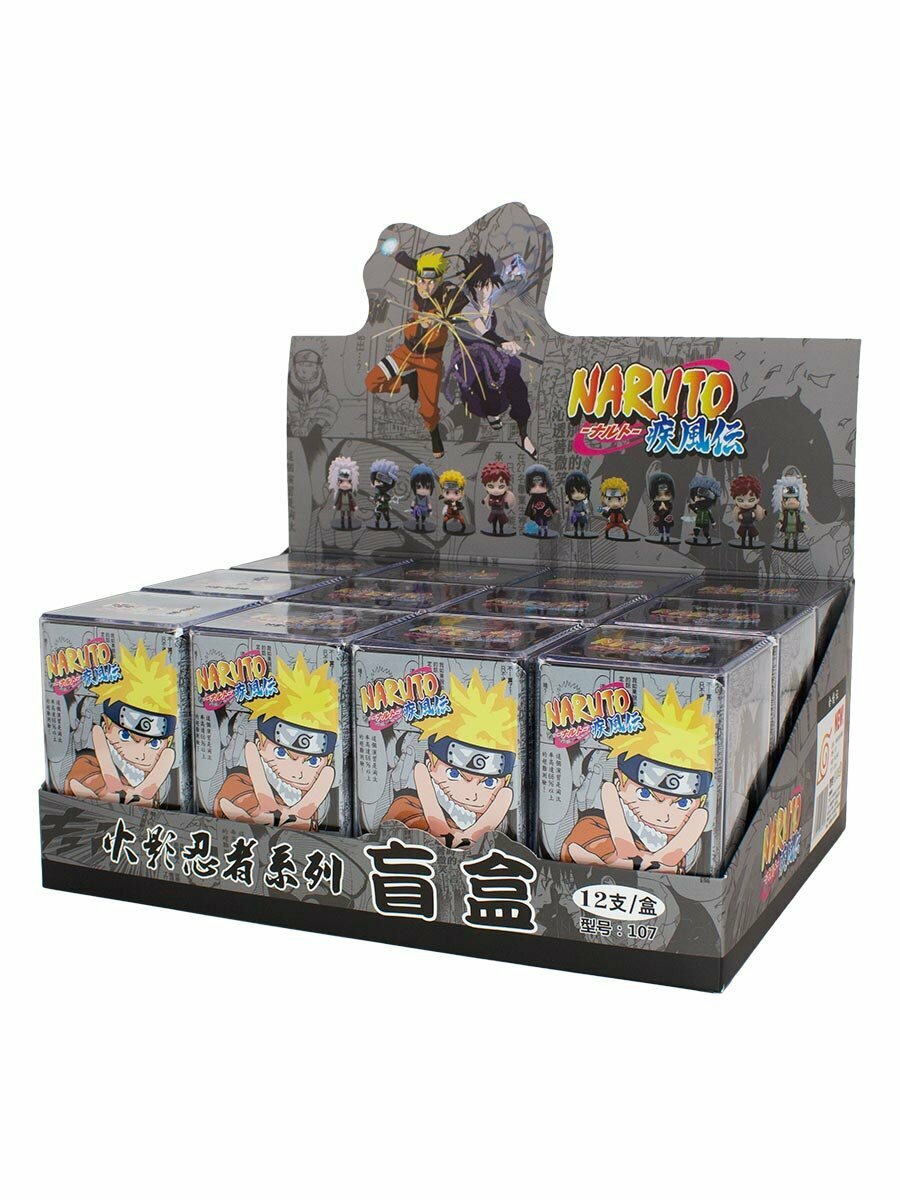 Набор фигурок Аниме-персонажи в сюрприз боксах, 12 штук