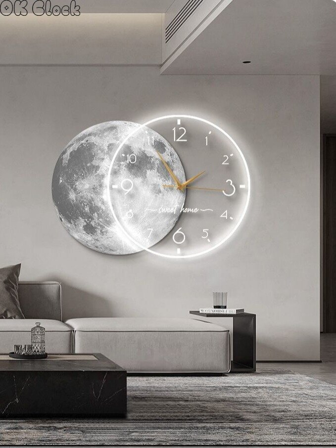 Планета Светящиеся Настенные Часы