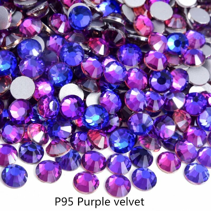 Стразы фиолетовые Purple Velvet SS6-SS30, 1440шт