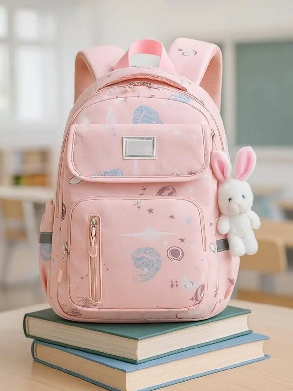 Школьный рюкзак "Школа 2025", ортопедический, для девочек, для 7-10 лет, розовый, водонепроницаемый