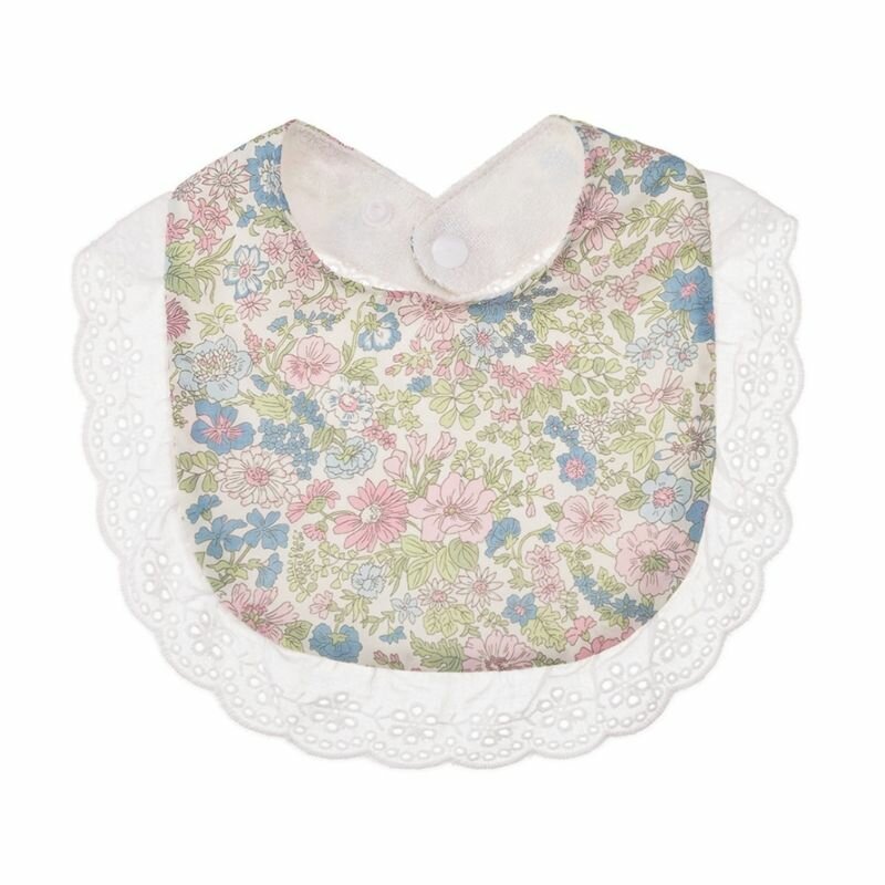 Детская кружевная повязка на голову с цветочным нагрудником и бантом-WW742