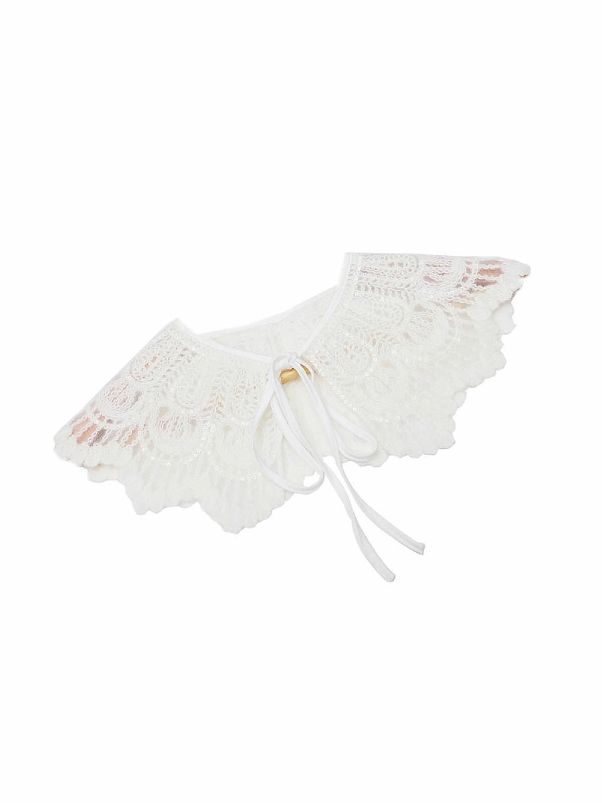 Вышитый съемный воротник с бисером