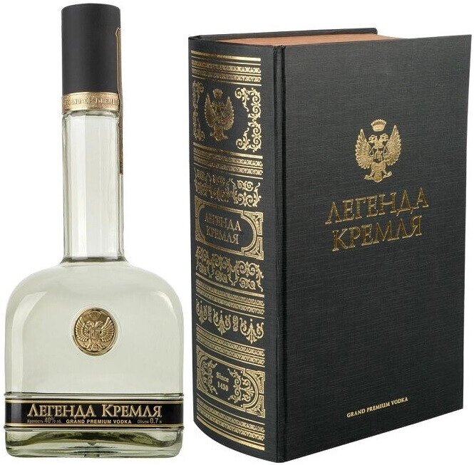 Водка ммвз, "Легенда Кремля", в подарочной коробке "Фолиант", 0.7 л