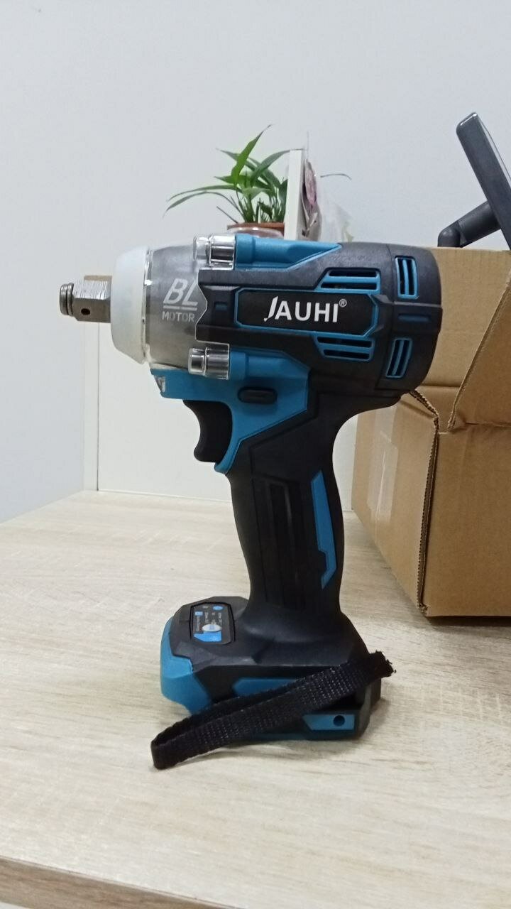 Гайковерт аккумуляторный ударный бесщеточный JAUHI Мощный гайковерт 18В 1 АКБ 4000мАч 388 vf