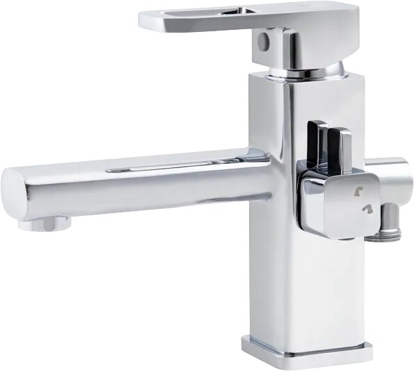 Смеситель для раковины Kaiser Sharp 64088 хром, глянцевый, кран для ванной в раковину, из латуни, рычажный, с функцией экономии расхода