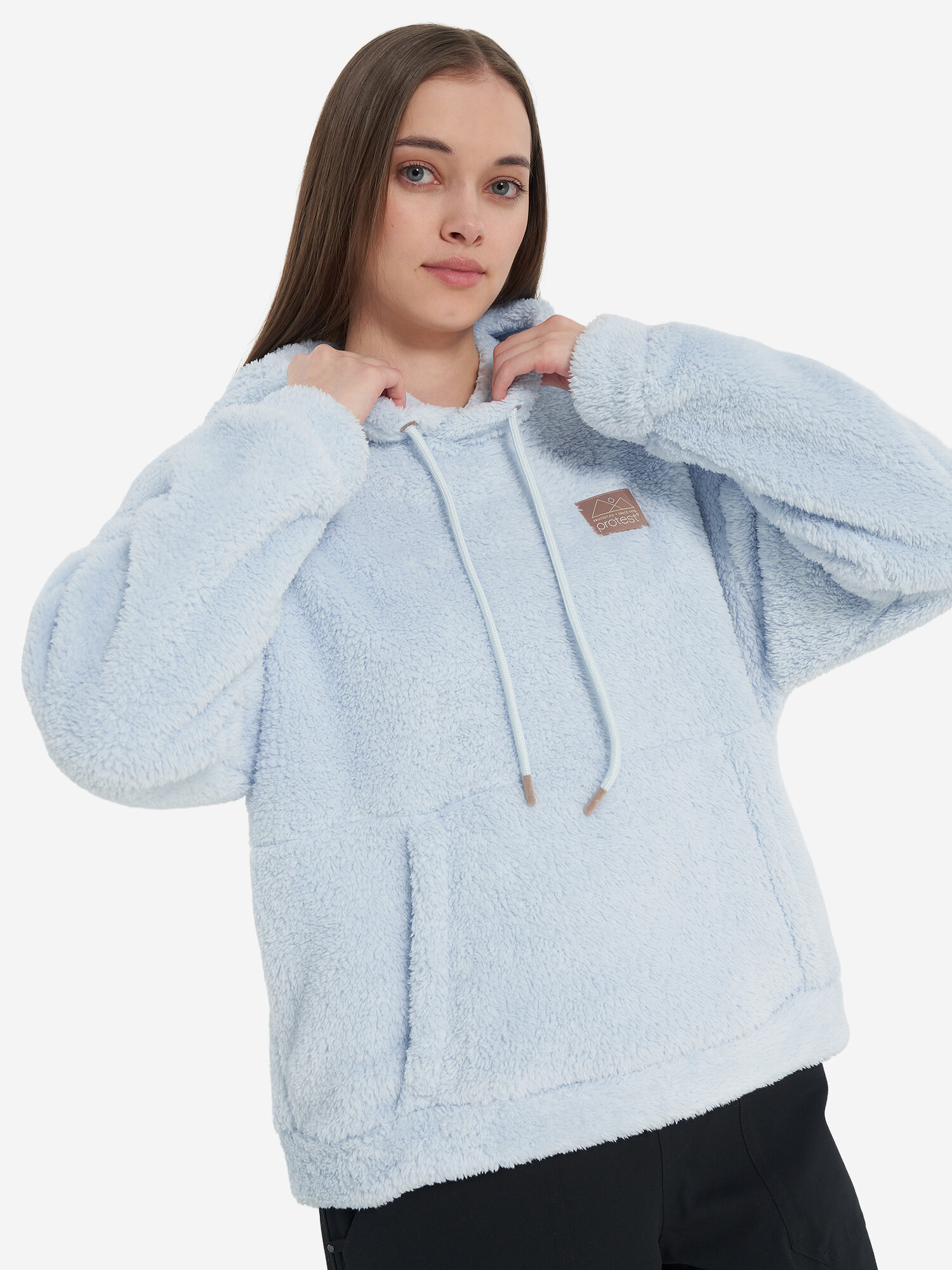 Худи спортивное PROTEST Female Hooded Fleece jumper, размер 50, , голубой — фото 1