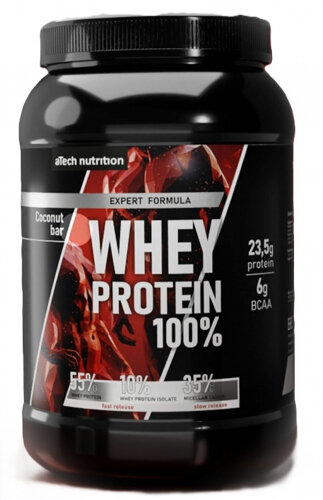 Протеин Atech Nutrition Whey protein 100% со вкусом Кокосовый батончик 900г