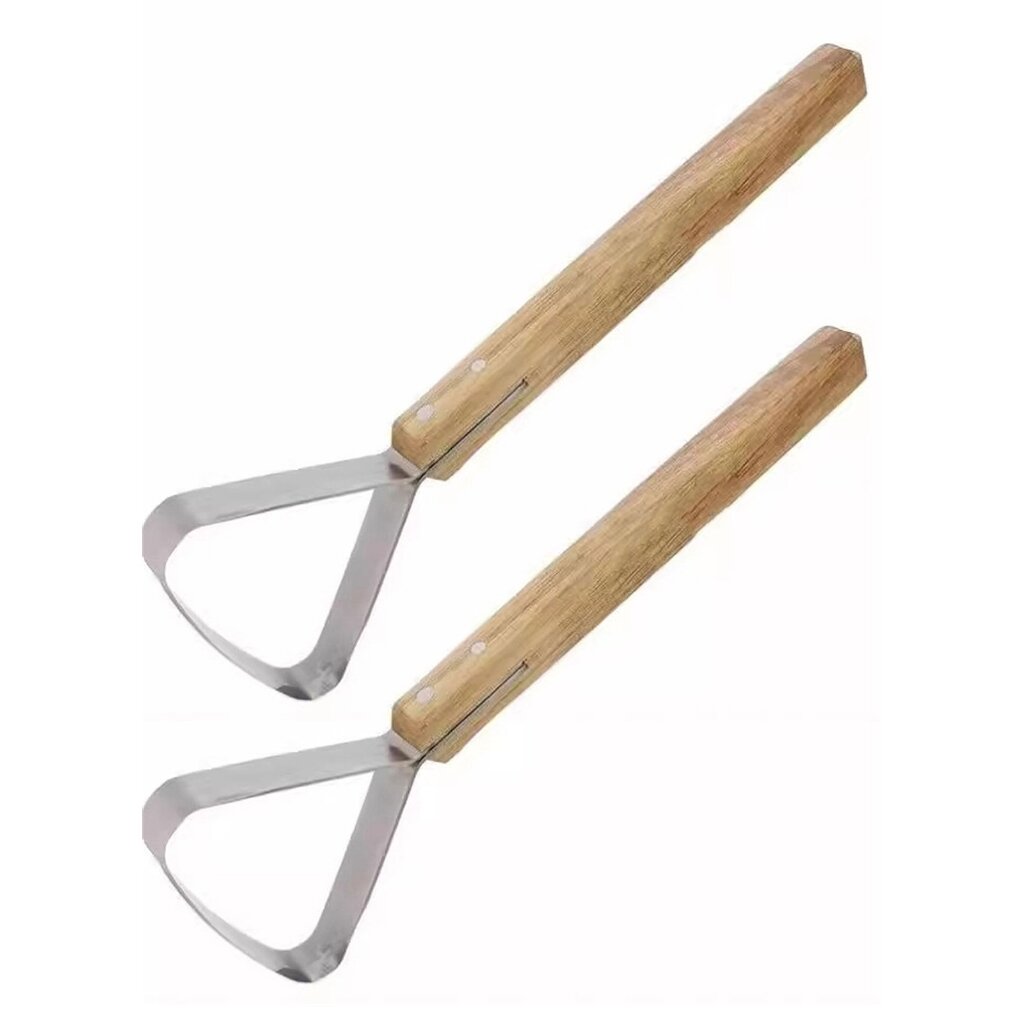 2шт Кожевенное Ремесло Скребок Для Нарезки Инструмент Для Обрезки Кожи Резак Инструмент Для Обрезки Деревянной Ручкой Кожи Инструмент для Обтягивания Кожи
