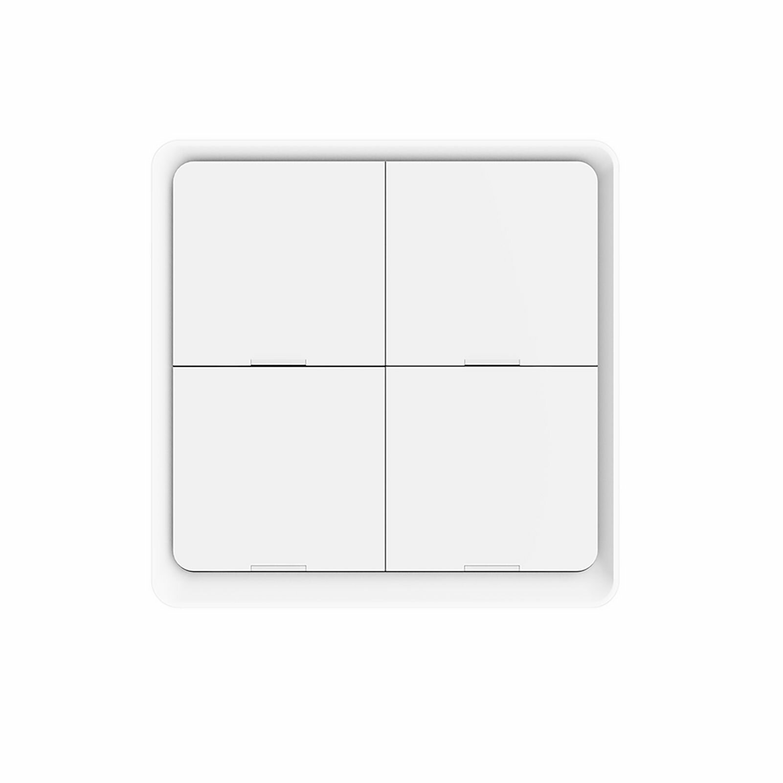 Умный переключатель сцен 4 группы Белый настенный пульт дистанционного управления с питанием от батареек через приложение Tuya/Smart Life Требуется ZigBee Hub