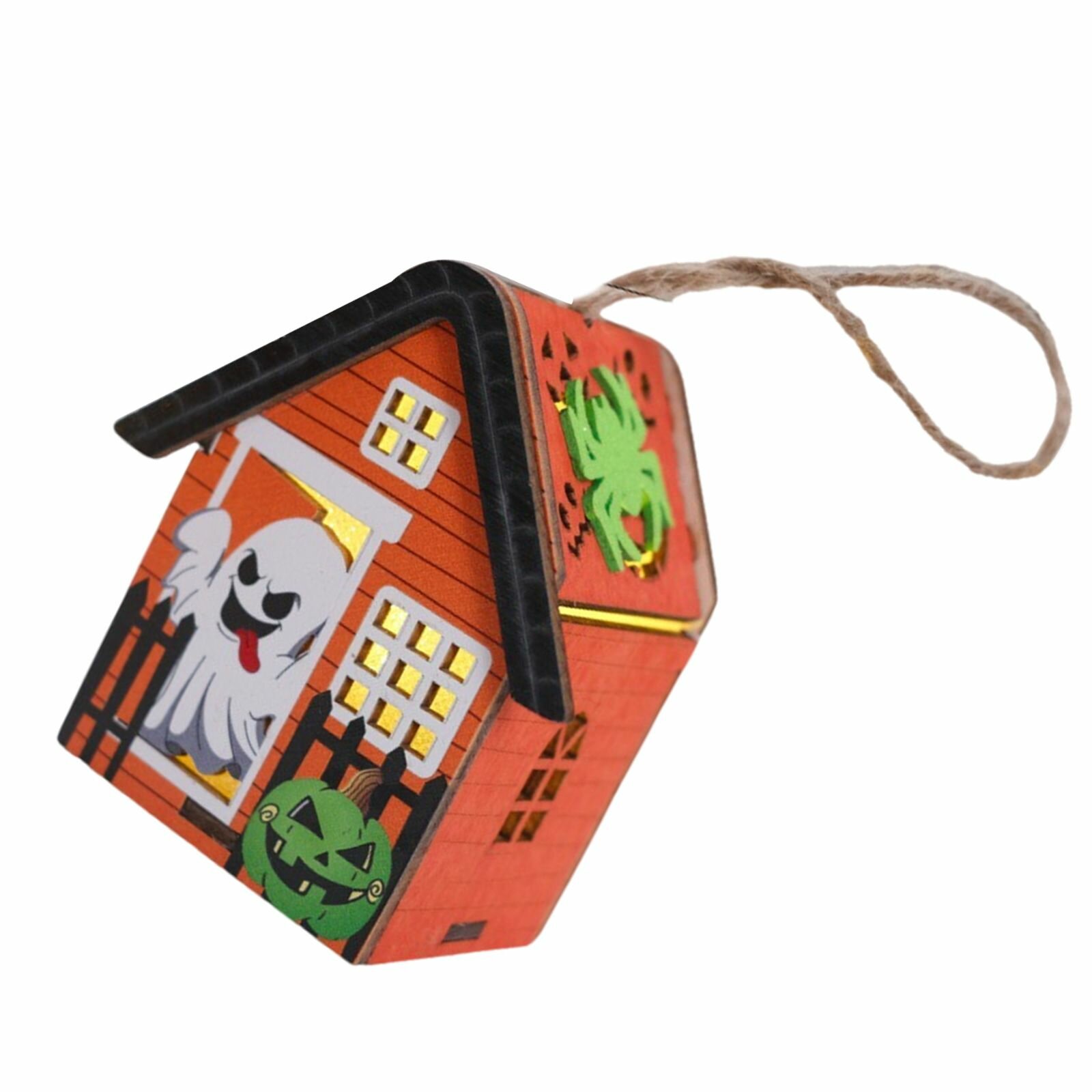 Украшение Хэллоуина - подсвеченный деревянный настенный орнамент для столешницы