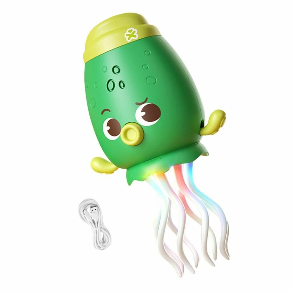 Безопасная электрическая танцующая каракатица музыкальная игрушка для малышей с перезаряжаемой батареей и множеством движений, Зеленый