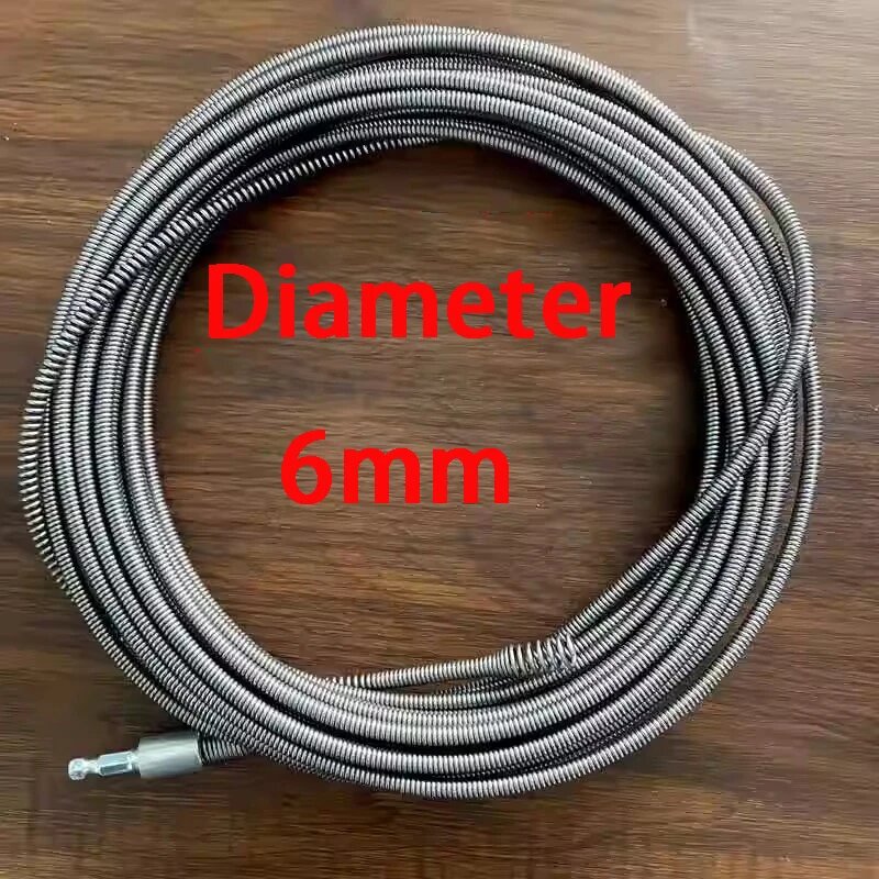 Пружинный электрический инструмент для прочистки труб Extension Spring 6 Meter