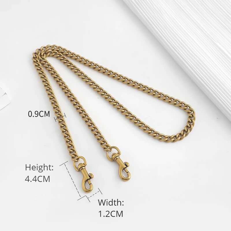 Бронзовая цепочка для сумки, трансформирующий плечевой ремень, цепочка через плечо, сменный рюкзак, металлический ремень для сумки, аксессуары для сумки 60CM, Brone4