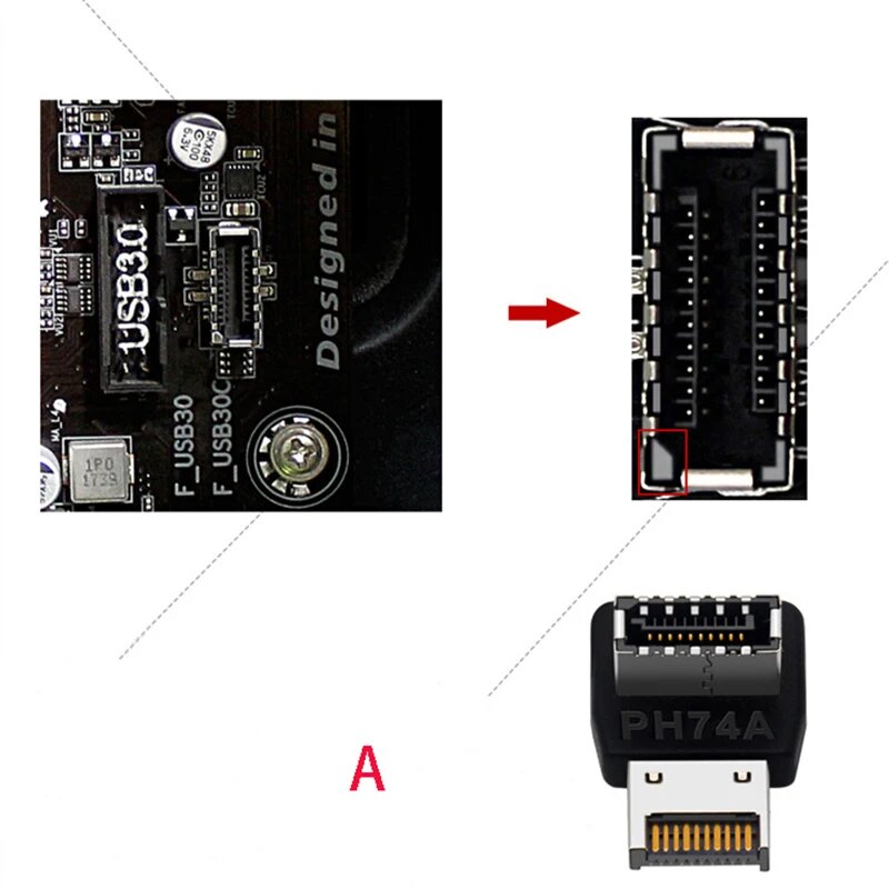 USB 3.0 PH74A Разветвитель, Цвет: A