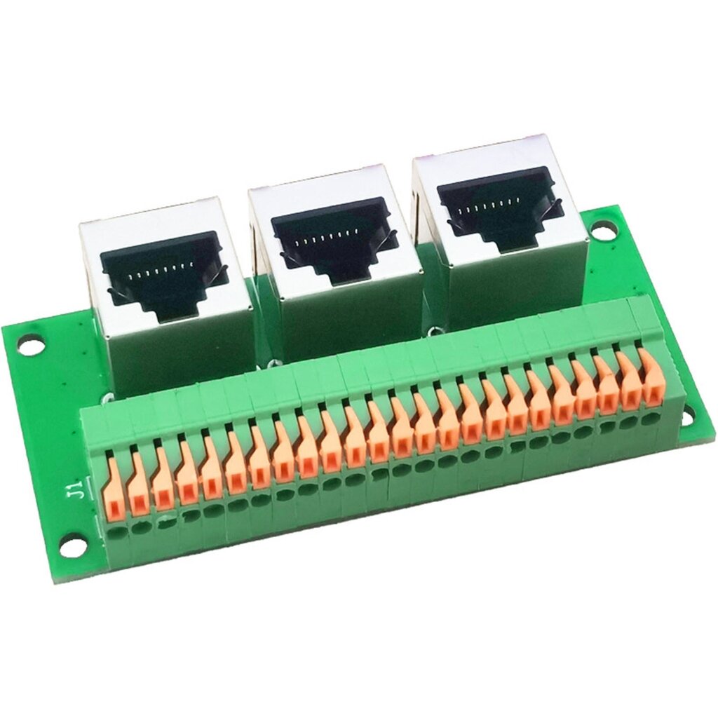 Плата адаптера порта Ethernet RJ45 с тройными Разъемами для эффективного сетевого тестирования и устранения неполадок