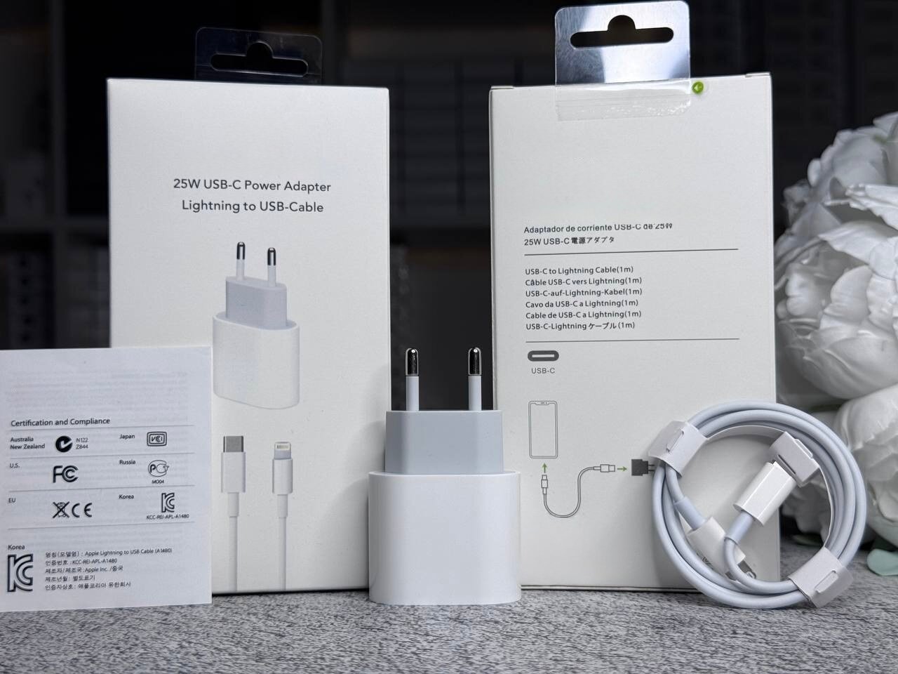 Зарядка для Айфона, зарядное устройство 25W для IPhone, IPad, AirPods, быстрая зарядка, для устройств IOS