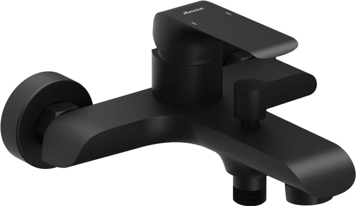 Смеситель для ванны с душем Ravak Flat X070175 черный матовый